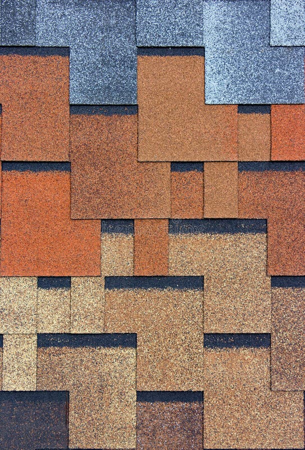 The Texture of the Shingles is Close-up. Roofing Material Stock Image ...