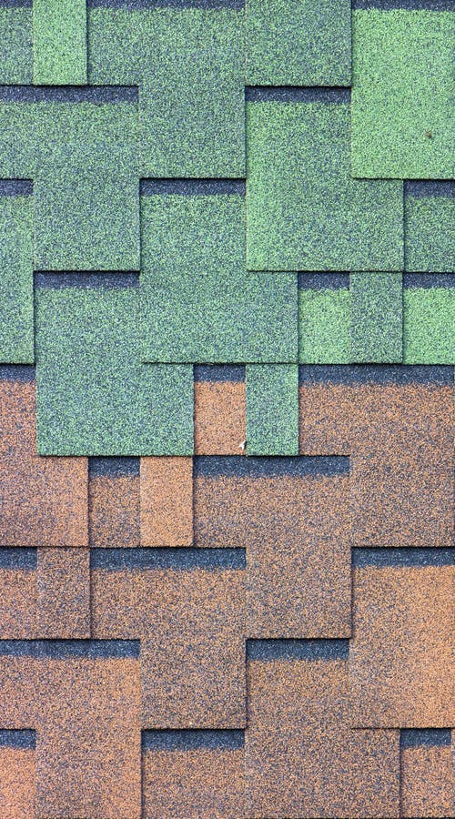 The Texture of the Shingles is Close-up. Roofing Material Stock Image ...