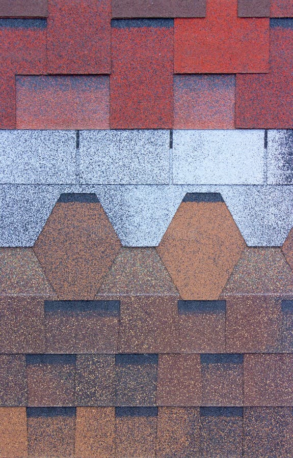 The Texture of the Shingles is Close-up. Roofing Material Stock Image ...