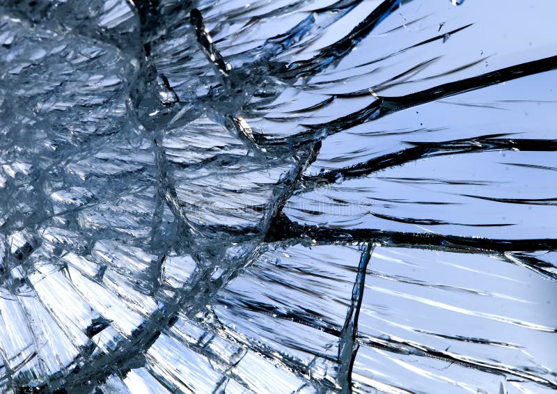 Texture of Shiny Blue Mirror Surface with Small and Large Cracks Stock ...