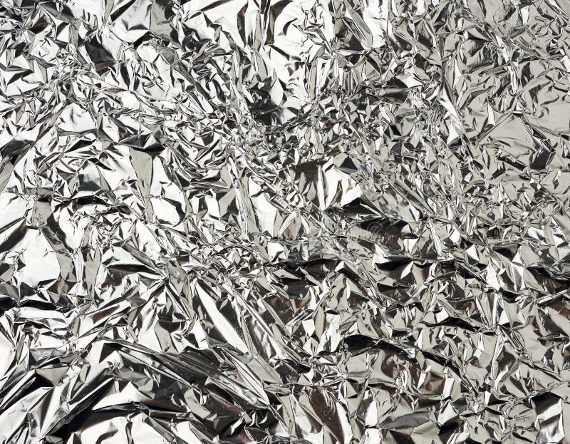 Texture of Shiny Crumpled Piece of Gray Foil Stock Photo - Image of ...