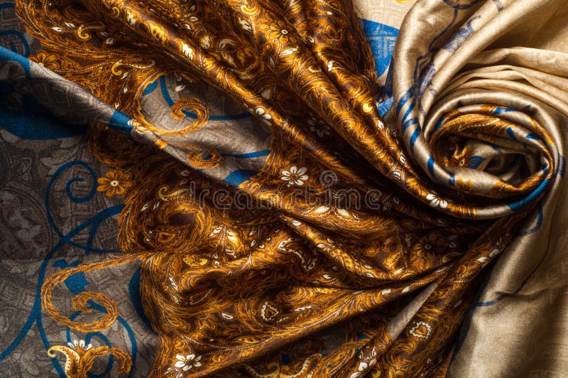 Texture Silk Cloth. Abstract Drawing, Light Beige Stock Photo - Image ...