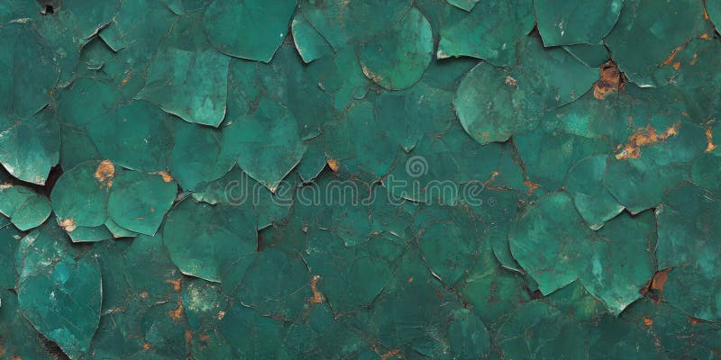 Texture of a Silver Leaf Wall with Flaking and Deep Grunge Markings in ...