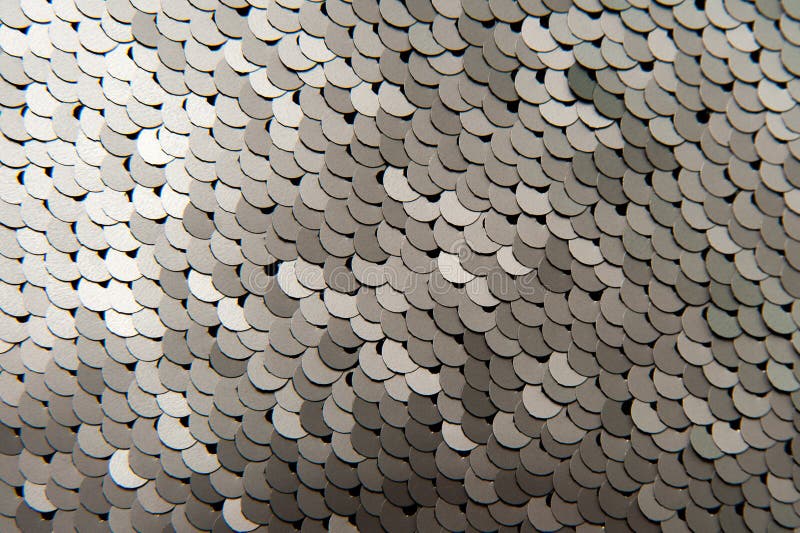 Texture of Silver Shiny Sequins Close-up Stock Photo - Image of ...