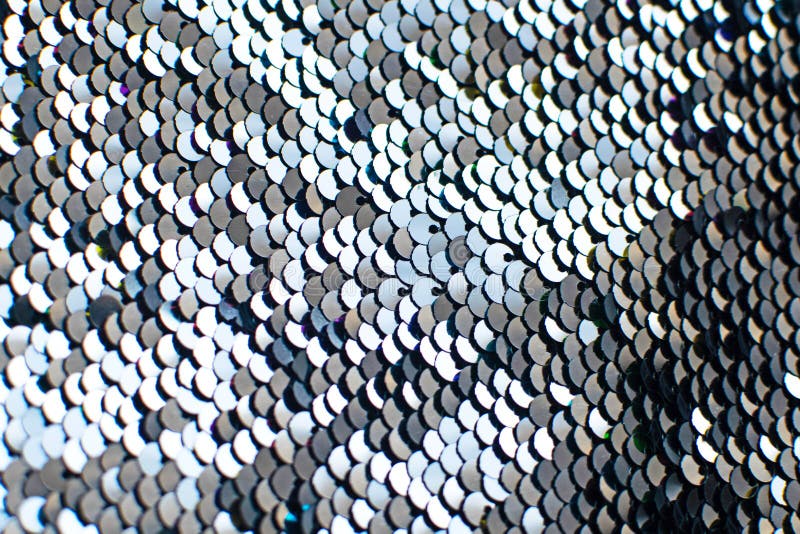 Pieces of Cloth with Silver Sequins. Glitter Background. Sequin Texture Stock Image - Image of ...