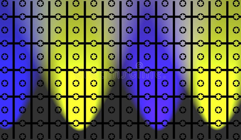 Texture with Six-pointed Star in Circle and Checkering, Flashy ...