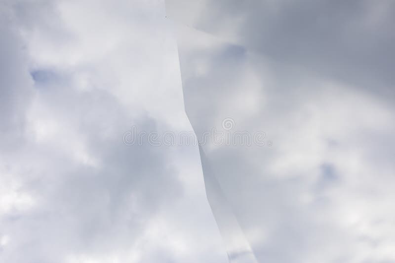 The Texture of the Sky Reflected in the Mirror. Clouds Distorted by a ...