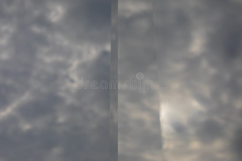 The Texture of the Sky Reflected in the Mirror. Clouds Distorted by a ...