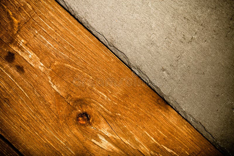The Texture of Slate and Wood for the Background. Toned Stock Photo ...