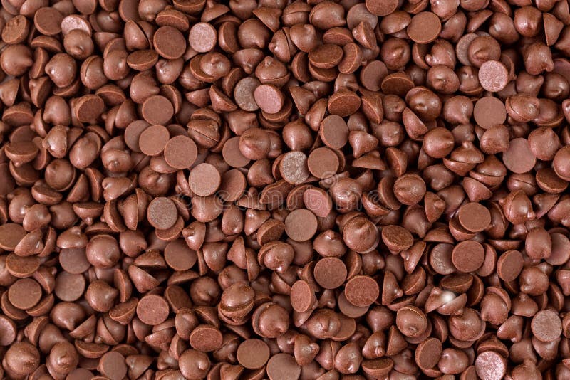 Texture of Small Chunks of Sweetened Chocolate Chips Background Stock ...