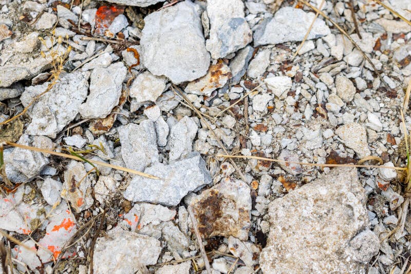 Texture Debris Different Stones and Bricks Background Stock Image ...