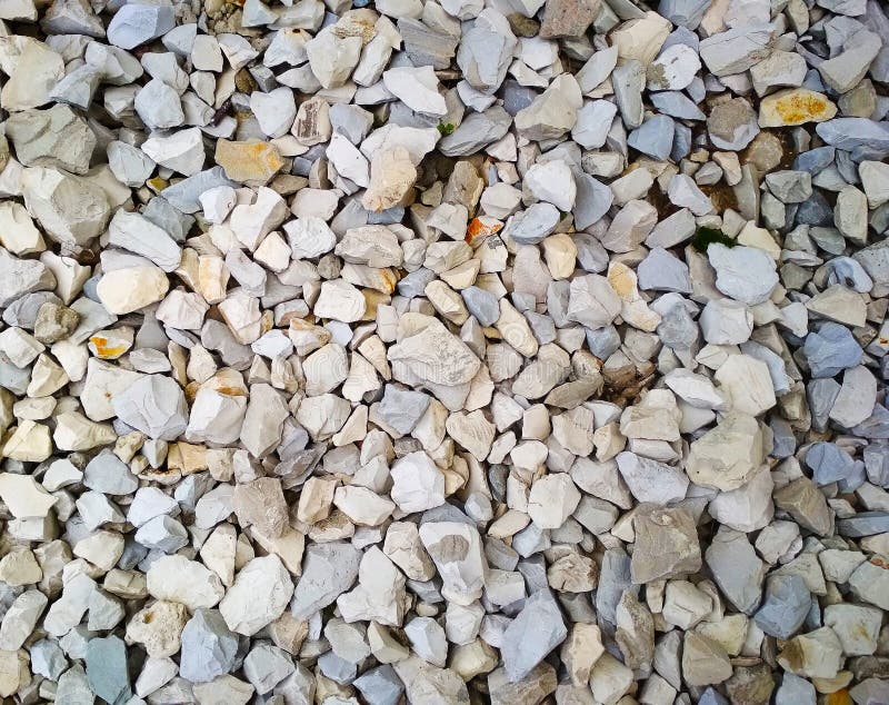 Small Stones of Different Shapes and Colors with Sharp Edges. Stock ...