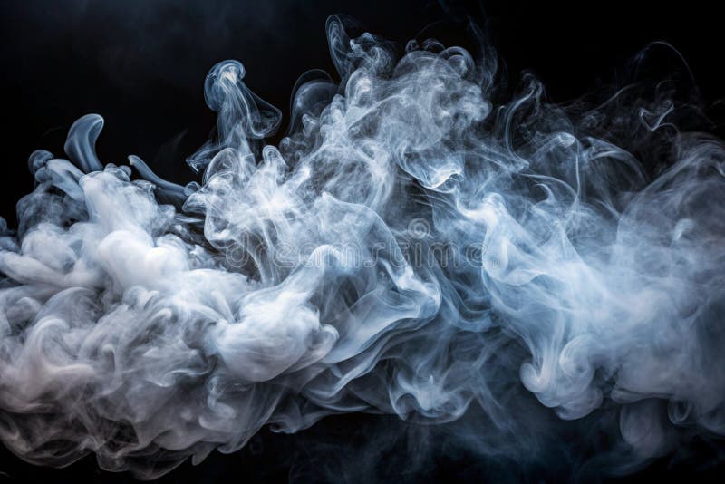 Texture of Smoke and Fog on Black Background Stock Illustration ...