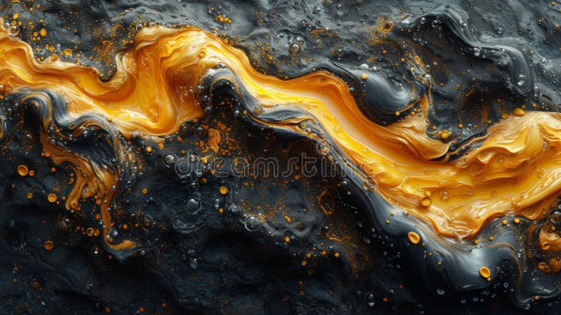 Texture of Smooth and Glossy Liquid Magma Flowing Gracefully Over a ...