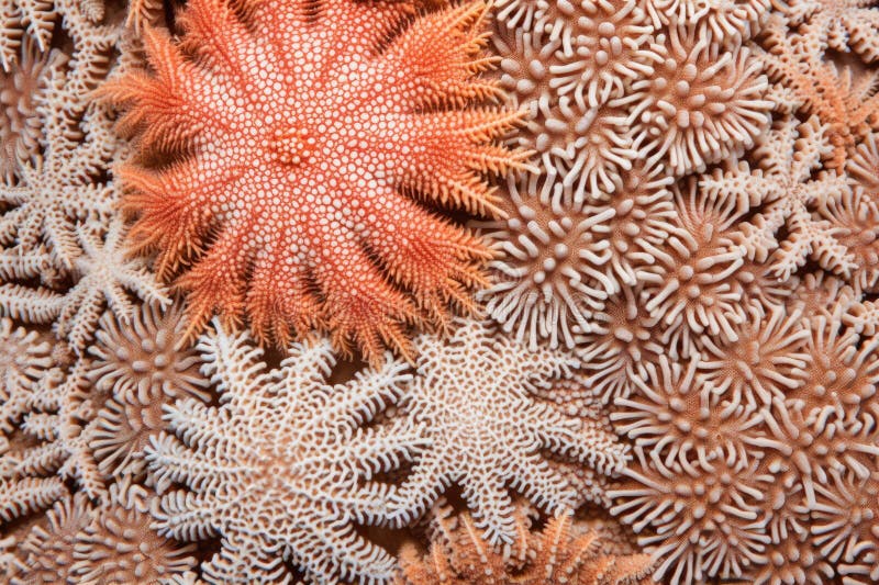Texture of a Smooth Large Star Coral Stock Illustration - Illustration ...
