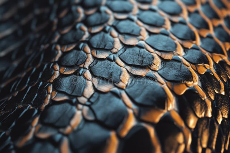 Close-up of Textured Snake Skin Showcasing Intricate Patterns and ...