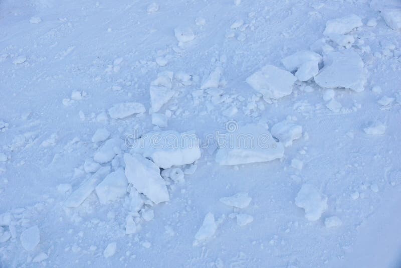 Texture of Snow Cover. Broken Pieces of Snow Stock Image - Image of ...