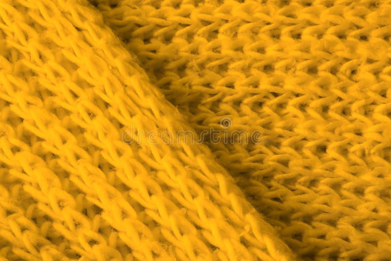 Close Up of Yellow Wool Texture As Abstract Fabric Background. Stock ...
