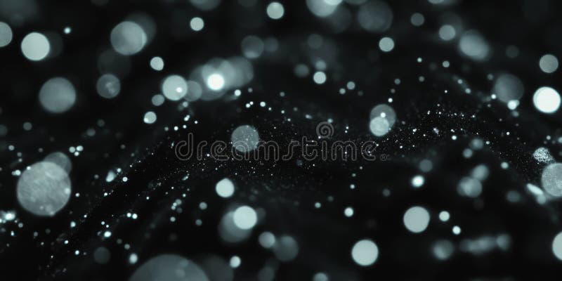 Texture with Sparkling Bokeh Distribution and Soft Light on a Black ...