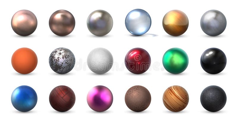 Metal Sphere. Realistic 3D Ball from Steel or Chrome Material. Glossy ...