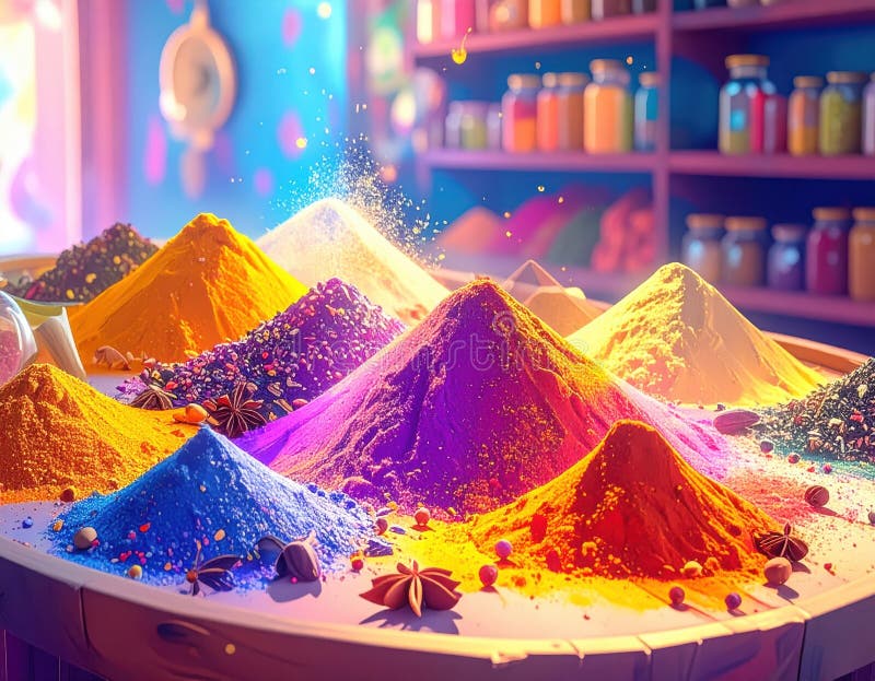 Texture of Spices of Different on Still Life Composition Stock ...