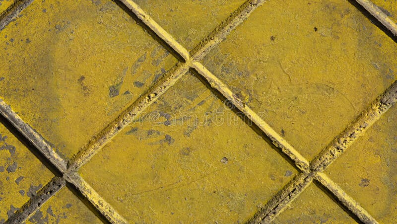 Yellow-painted Square Paving Blocks Stock Image - Image of wall, stone ...