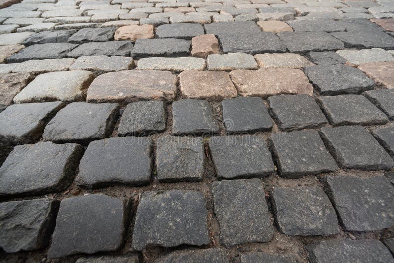 Texture of Square Paving Stones in Perspective is Close Stock Photo ...
