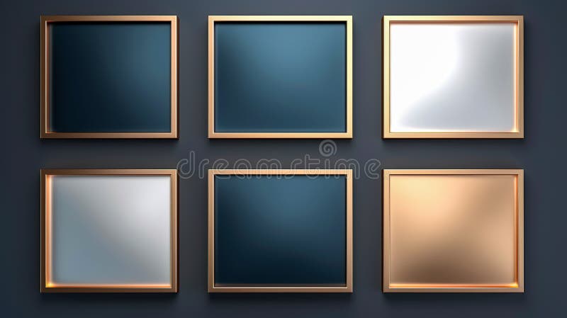 Texture Square Plates Set, Palette Design Template. Stock Illustration ...