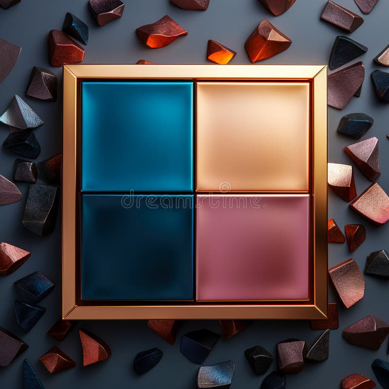 Texture Square Plates Set, Palette Design Template. Stock Photo - Image ...