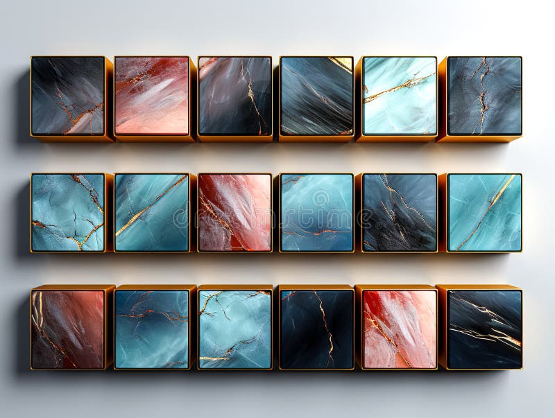 Texture Square Plates Set, Palette Design Template. Stock Photo - Image ...