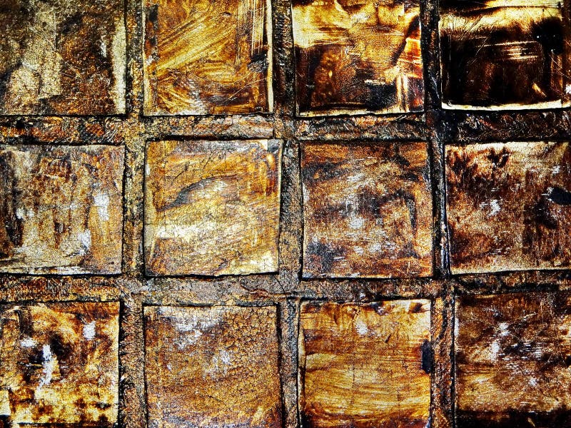 Texture, Squares Brown Gold Stock Image - Image of brown, draw: 64814307