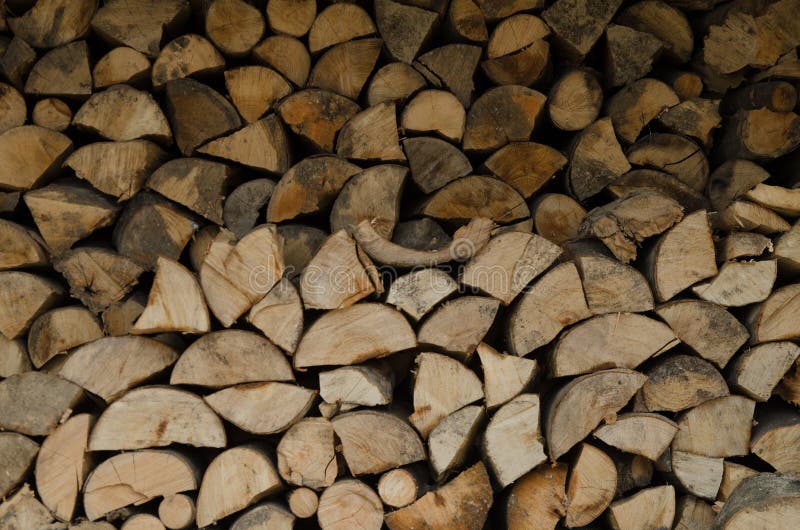Texture of Stack of Wood by Daylight Time, Close-up View. Stock Photo ...