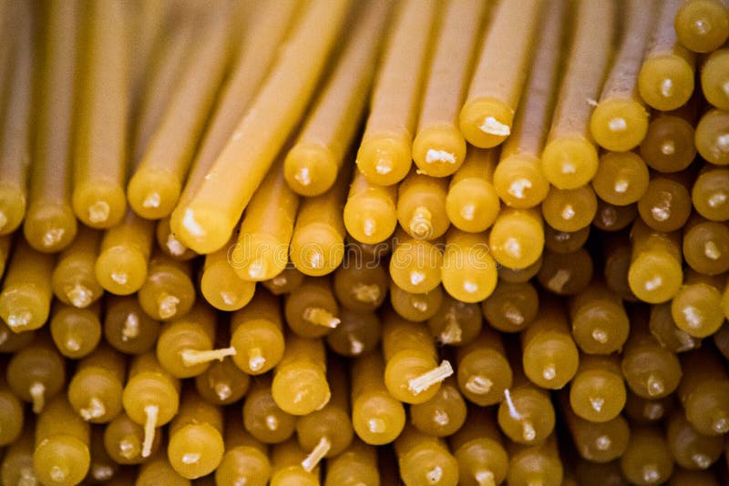 Stack of Yellow Files with Documents on White Background, Top View ...