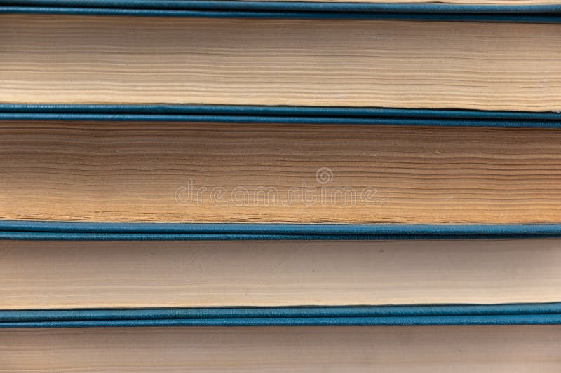 Texture Stacks of Old Books. Blue Hardcover Books Stock Image - Image ...