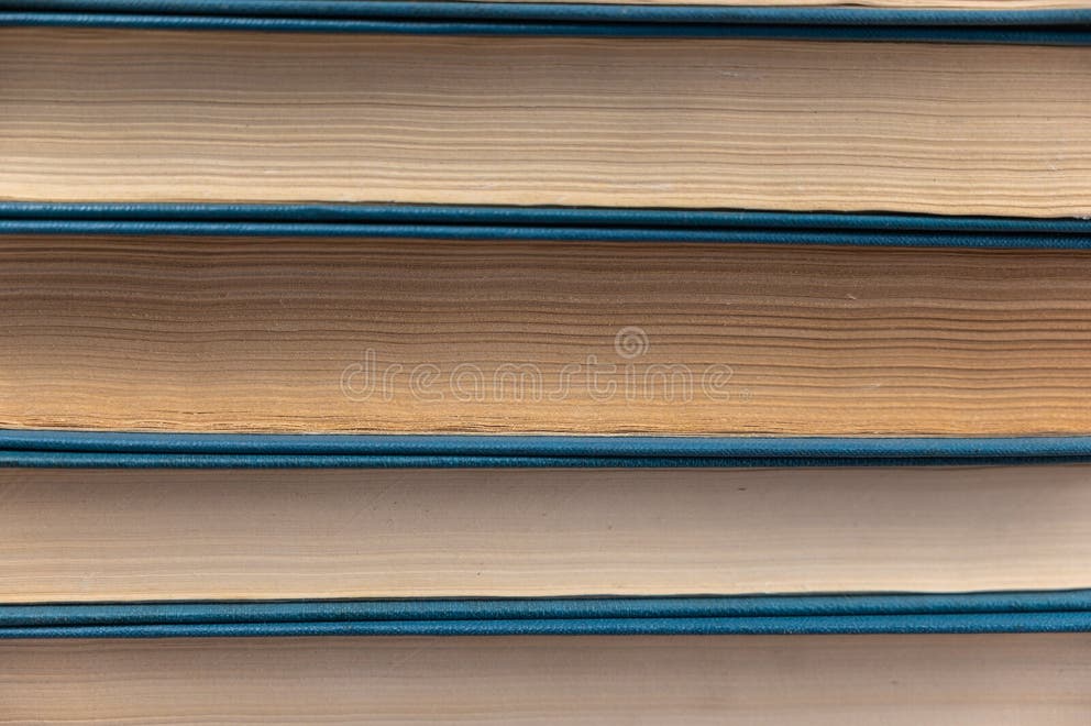 Texture Stacks of Old Books. Blue Hardcover Books Stock Image - Image ...