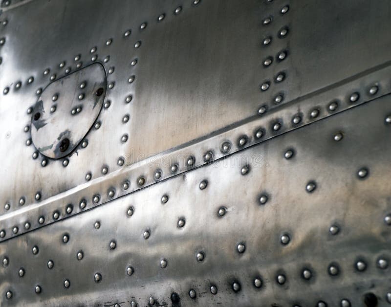 Texture of Stainless Steel Sheet Surface with Rivets. Stock Image ...