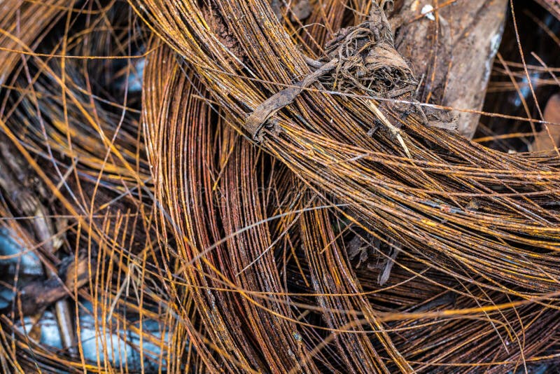 Texture of Steel Rusty Wire in a Construction Stock Photo - Image of ...