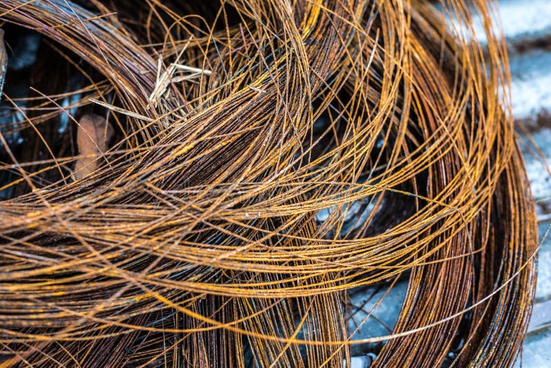 Texture of Steel Rusty Wire in a Construction Stock Photo - Image of ...