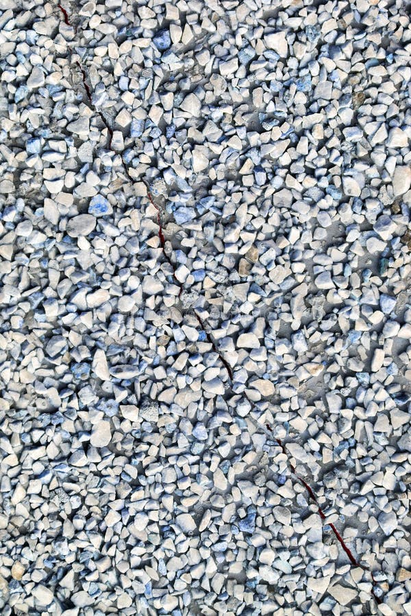 Texture of Stone Chips with a Red Crack in the Wall from Top To Bottom ...
