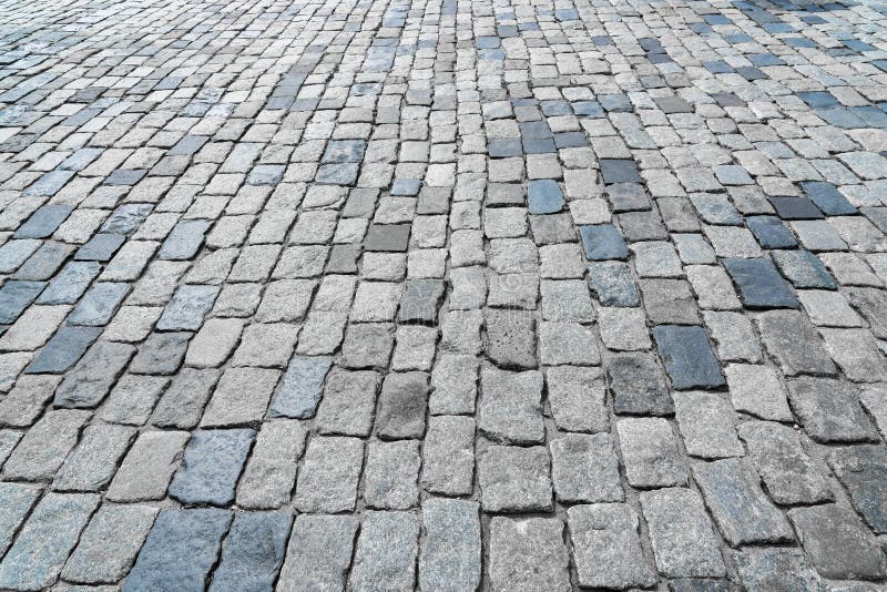 The Texture of a Stone Old Pavement with a Perspective. Stock Image ...
