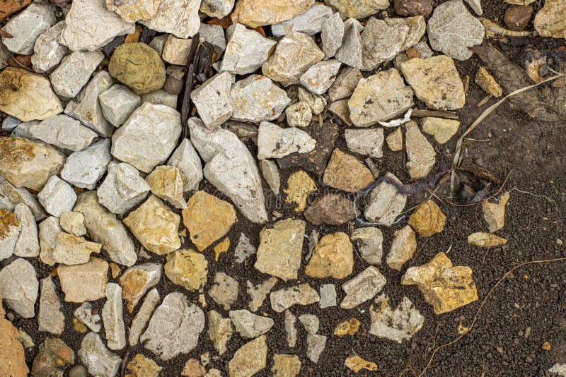 Texture of a Stone Path in the Garden, Top View Stock Photo - Image of ...