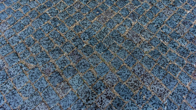 Stone Pavement Under Rain, Drops on the Stones Stock Image - Image of ...