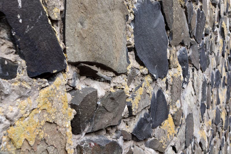 Side View of Wall Made of Stone Stock Image - Image of bumpy, ancient ...