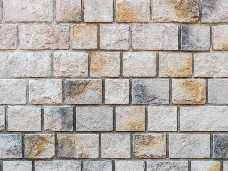 Texture of Stone Wall with Beige Tiles Close-up Stock Photo - Image of ...