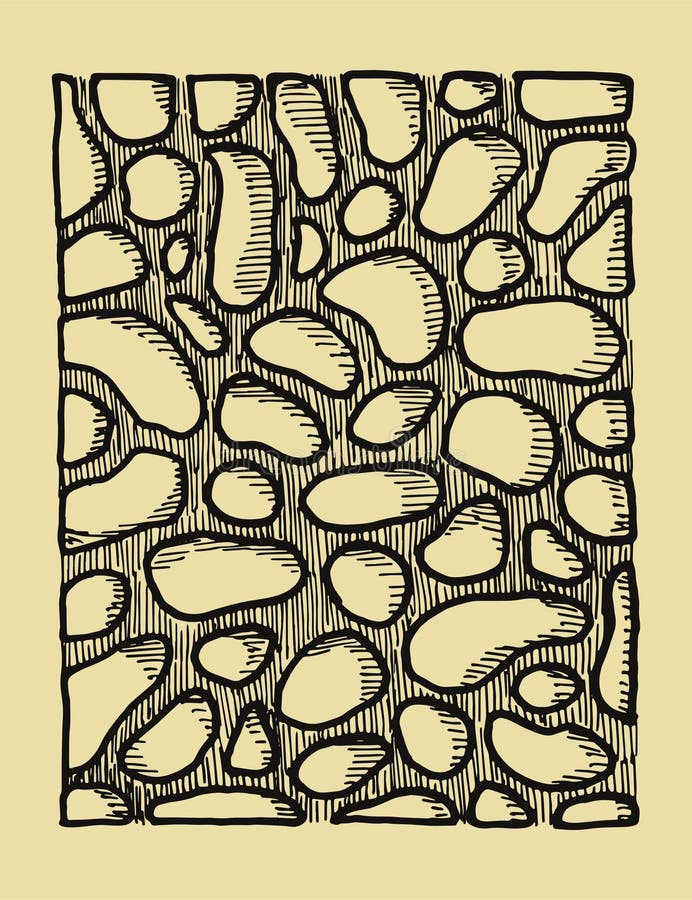 Stone Wall Texture Drawing