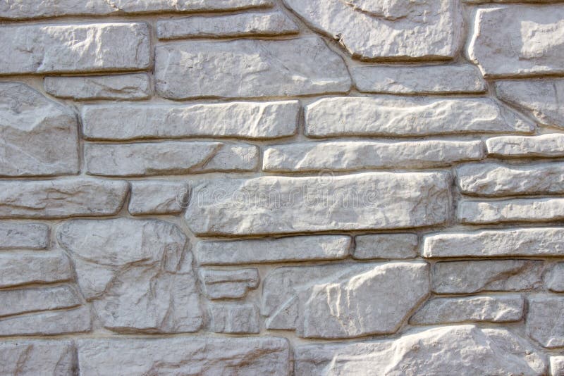 Texture of a Stone Wall from Long and Stones of Different Sizes. Gray ...