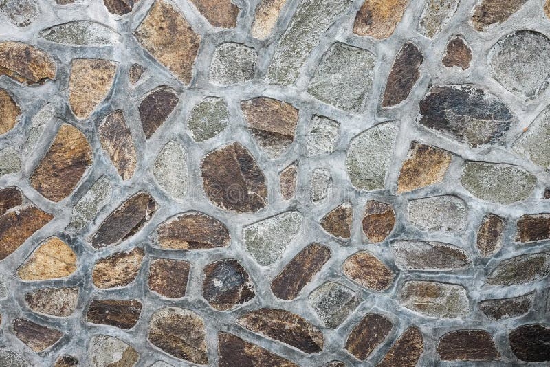 The Texture of a Stone Wall Made of Stones of Different Sizes. Old ...