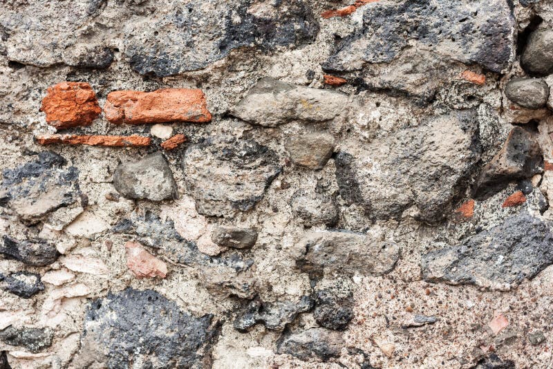 Texture of a Stone Wall of an Old Building with Crumbling Plaster ...