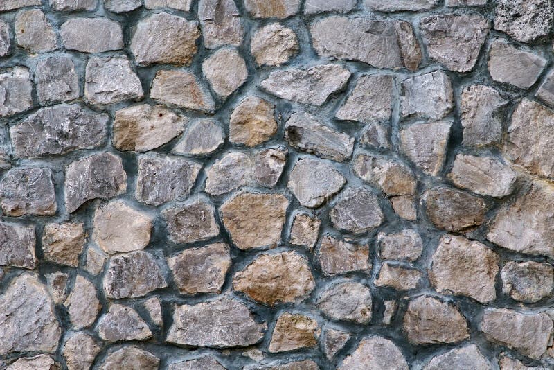 Texture of a Stone Wall. Part of Old Castle Stone Wall Background. Gray ...