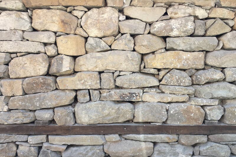 Texture of a Stone Wood Wall. Old Castle Stone Wooden Wall Texture ...